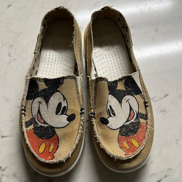 CROCS | Shoes | Disney Mickey Mouse Crocs Canvas Loafers | Poshmark